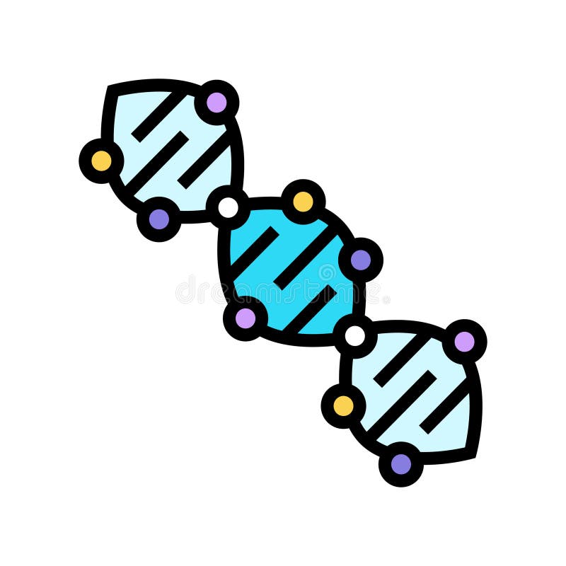 Dna Molecular Structure Color Icon Vector Illustration Stock Vector ...