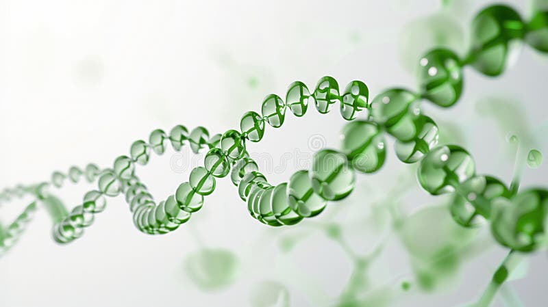 DNA,Molecular Structures,spiral Gene Chain,green Water on White ...