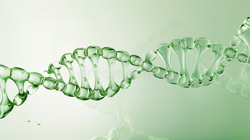 DNA,Molecular Structures,spiral Gene Chain,green Water on White ...