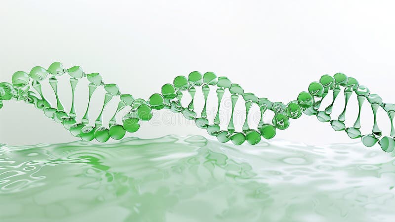DNA,Molecular Structures,spiral Gene Chain,green Water on White ...