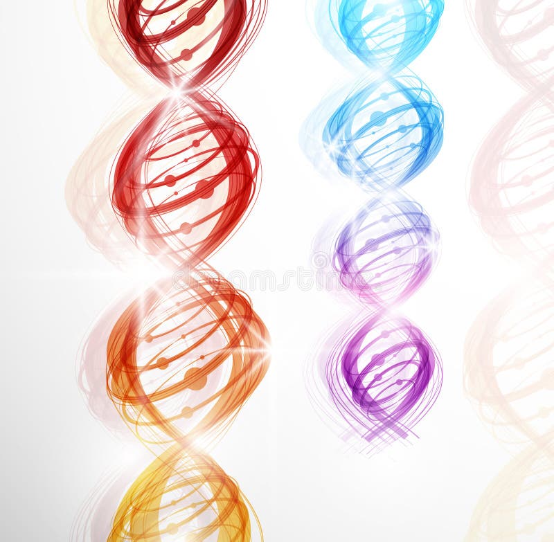 DNA Helix Isolated on White Stock Vector - Illustration of pattern ...