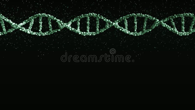 Moving Green DNA Molecule Model, Blank Space for Custom Content ...