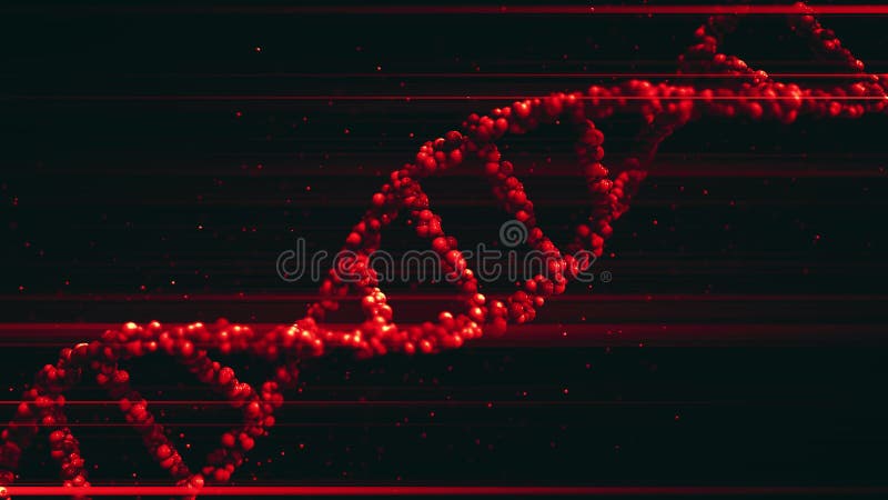 Conceptual 3D Rendering of Red DNA Molecule Model Stock Illustration ...