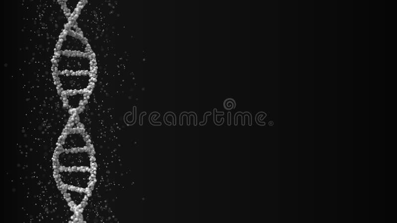 DNA Molecule Model, Blank Space for Text or Graphics. 3D Rendering ...