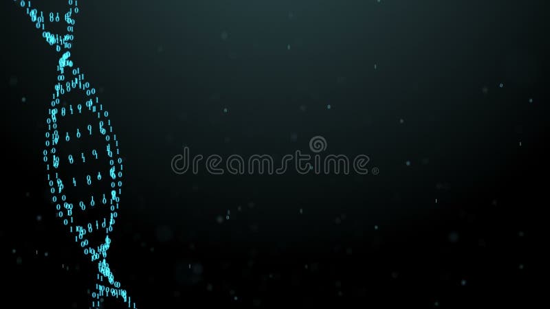 A DNA Molecule with a Binary Code. Abstract Matrix-style Background on ...