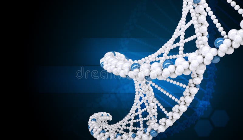 DNA molecule on blue stock illustration. Illustration of medicine ...