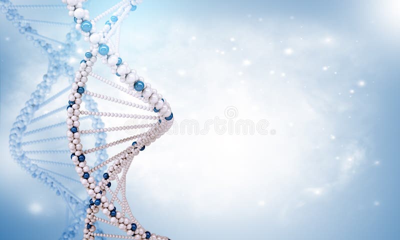 DNA molecule on blue stock illustration. Illustration of biotechnology ...