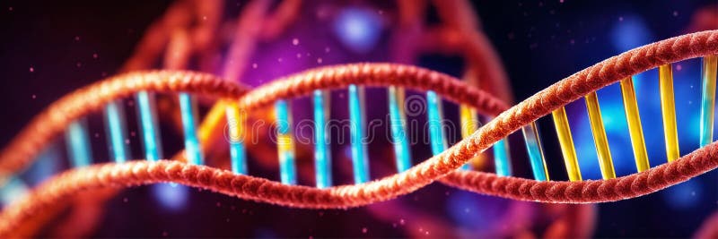 DNA Molecule Close Up. Selective Focus Stock Photo - Image of molecule ...