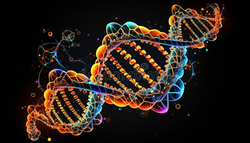 DNA Molecule Composition. Double Helix of DNA Stock Illustration ...