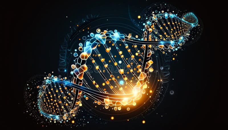 DNA Molecule Composition. Double Helix of DNA Stock Illustration ...