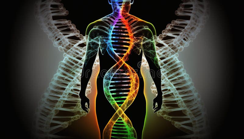 DNA Molecule Composition. Double Helix of DNA. Stock Illustration ...