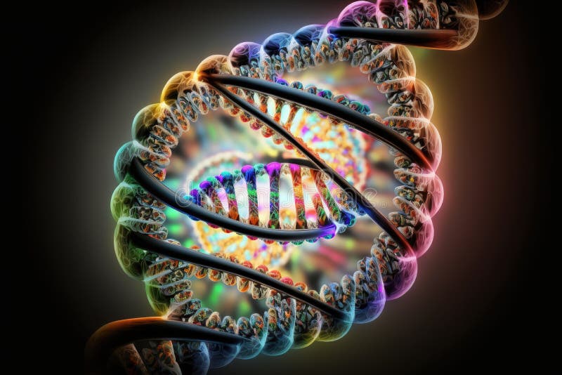 DNA Molecule Composition. Double Helix of DNA. Stock Illustration ...