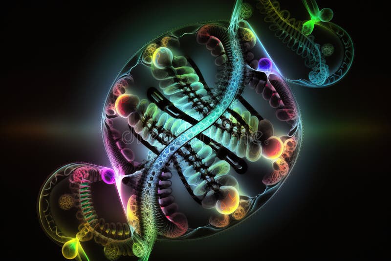 DNA Molecule Composition. Double Helix of DNA. Stock Illustration ...