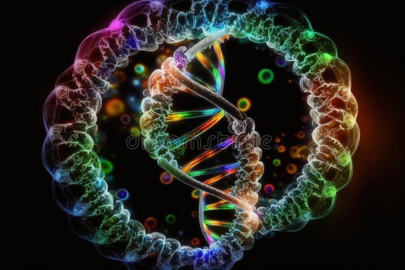 DNA Molecule Composition. Double Helix of DNA. Stock Illustration ...