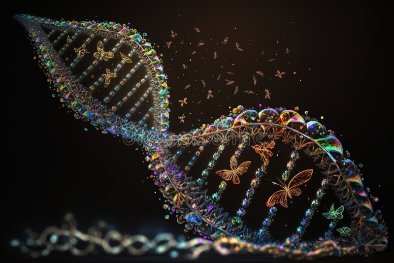 DNA Molecule Composition. Double Helix of DNA. Stock Illustration ...