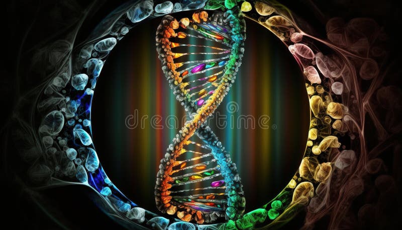 DNA Molecule Composition. Double Helix of DNA. Stock Illustration ...