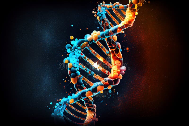 DNA Molecule Composition. Double Helix of DNA Stock Illustration ...