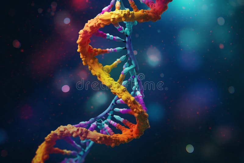 Dna Molecule Composition. Generate Ai Stock Illustration - Illustration ...