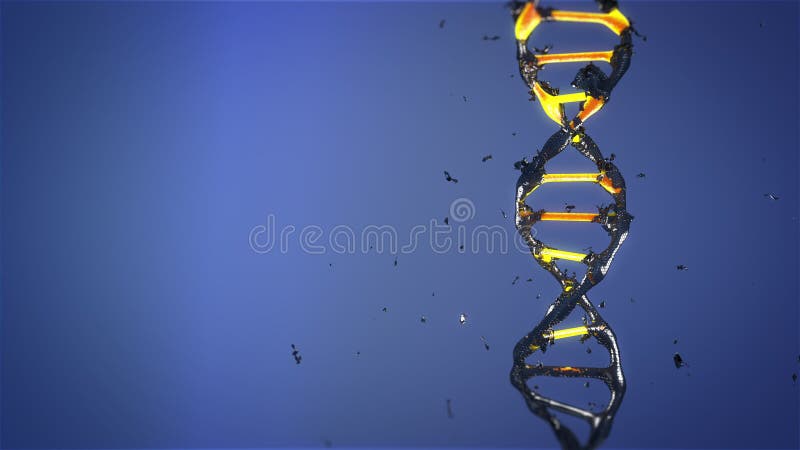 DNA Molecule is Destroyed and Mutates Rotating Stock Footage - Video of ...