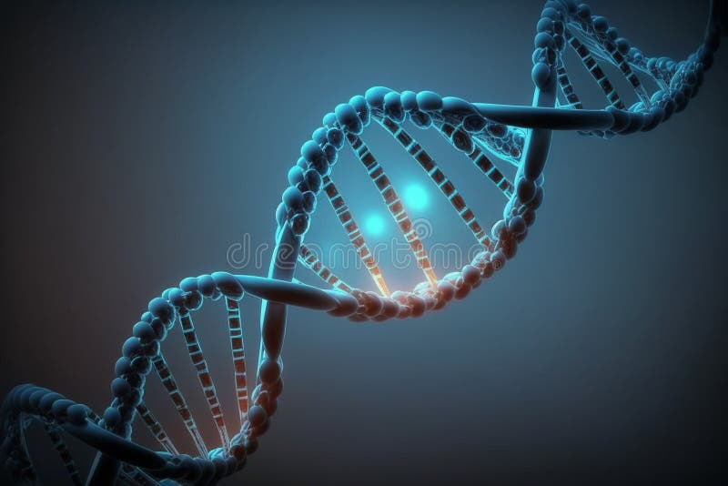 DNA Molecule Helix Illustration. Concept Image of Structure of the ...