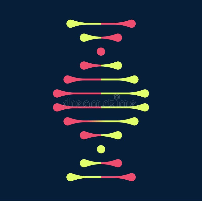 DNA Molecule Icon Isolated Vector Genetic Code Stock Vector ...