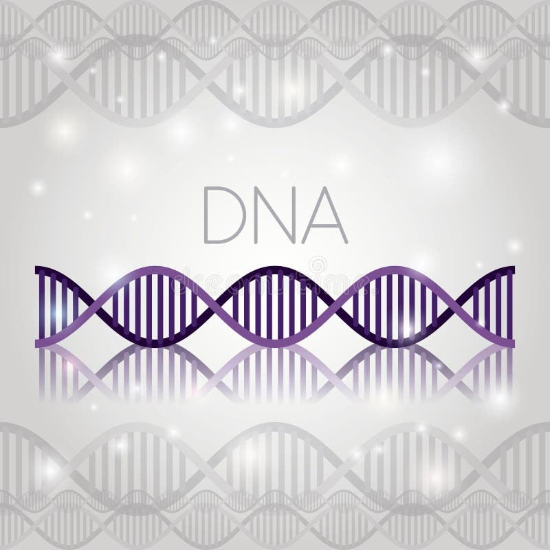 Dna Molecule on Line Structure Pattern Stock Vector - Illustration of ...