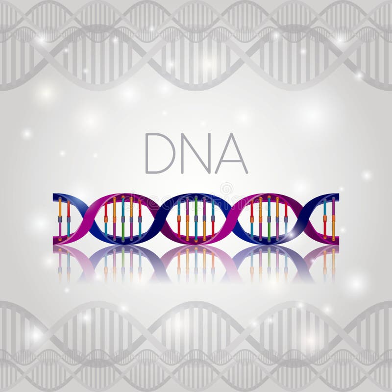 Dna Molecule on Line Structure Pattern Stock Vector - Illustration of ...