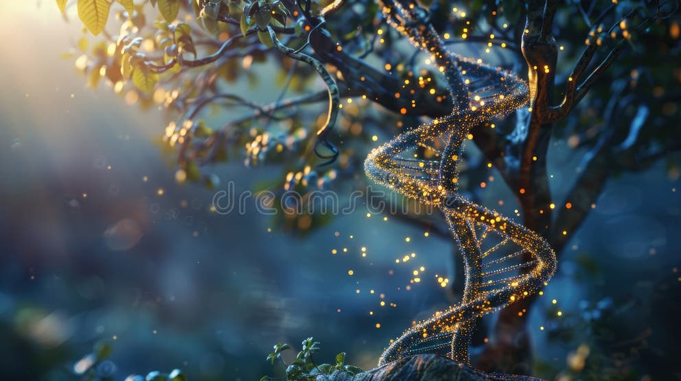 DNA Molecule Morphs into a Tree of Life, Depicting Genealogy and Unity ...
