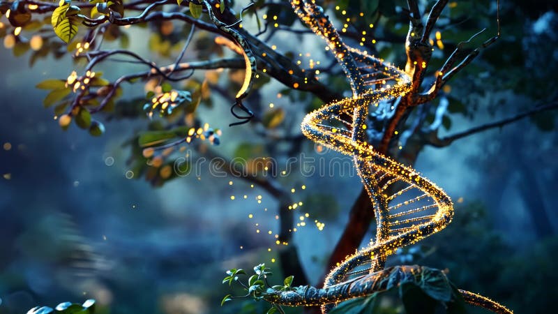 DNA Molecule Morphs into a Tree of Life, Depicting Genealogy and Unity ...