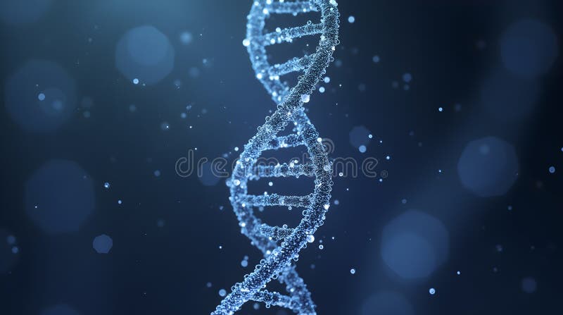 Dna Molecule in Neon Light, Ai Generated Image Stock Illustration ...