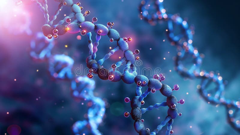 DNA Molecule, Showcasing the Double Helix Structure and the Information ...
