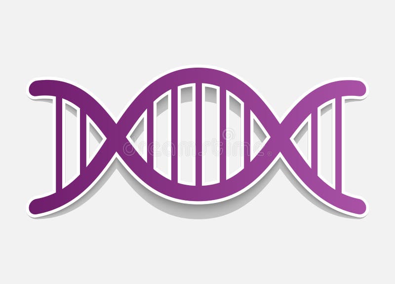 DNA Molecule Sticker. Design Element Stock Vector - Illustration of ...