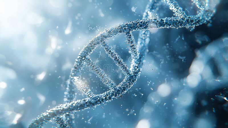 DNA Molecule Structure in Modern Genetic Research. Generative AI Stock ...