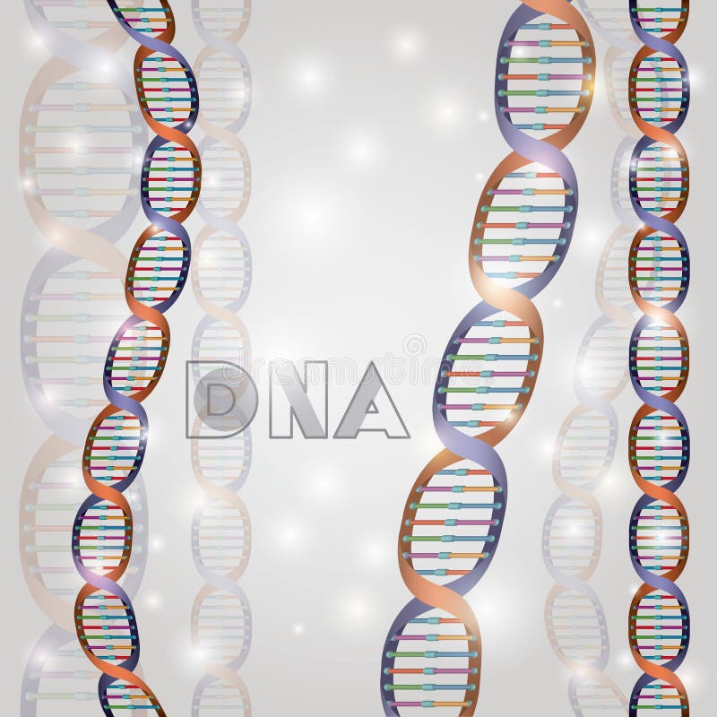 Dna Molecule Structure Pattern Stock Vector - Illustration of backdrop ...