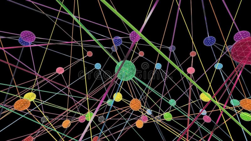 Dna Molecule Structure Rotating Animation Colorful Dna String In Chaos
