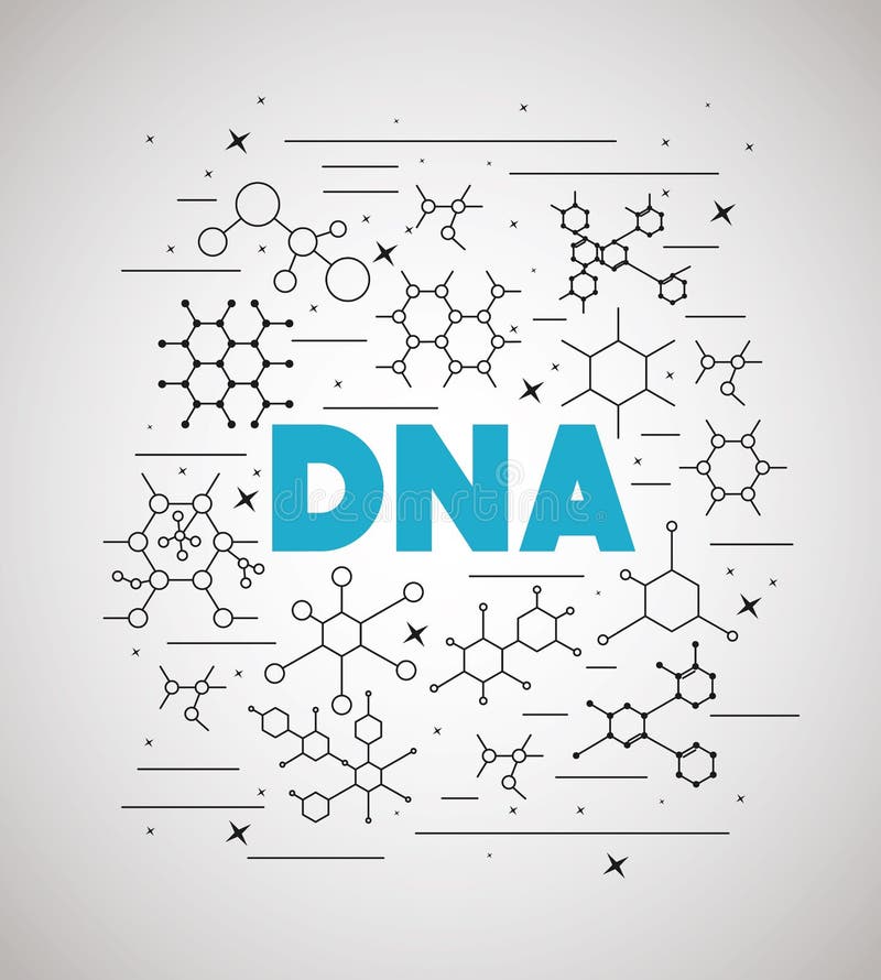 Dna molecule structure set stock vector. Illustration of design - 119961157