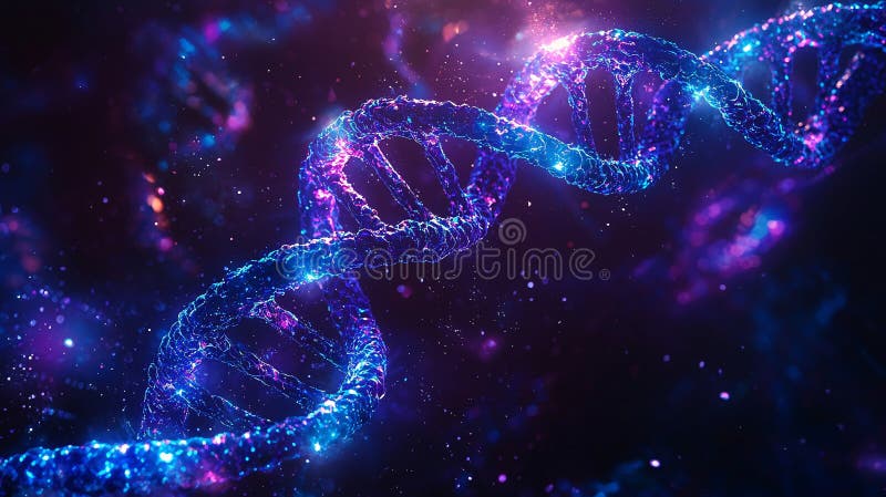 DNA Molecule Structure Showcasing the Double Helix in Vibrant Colors ...