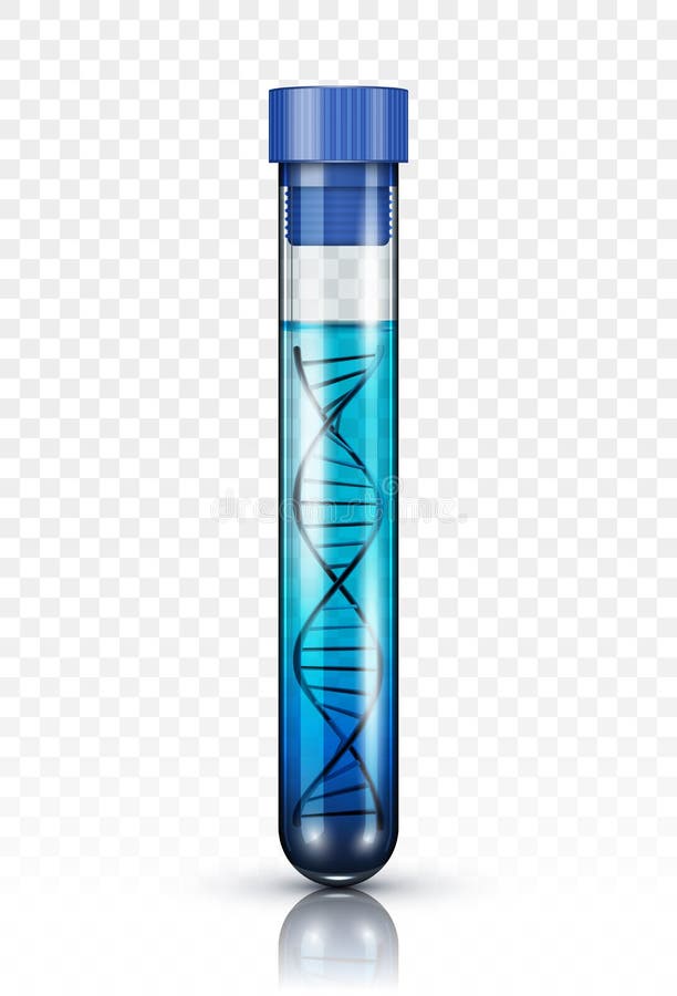 DNA molecule in test tube stock illustration. Illustration of evolution ...