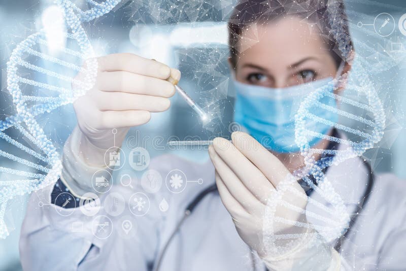 Testing of DNA molecules . stock photo. Image of sample - 94032808