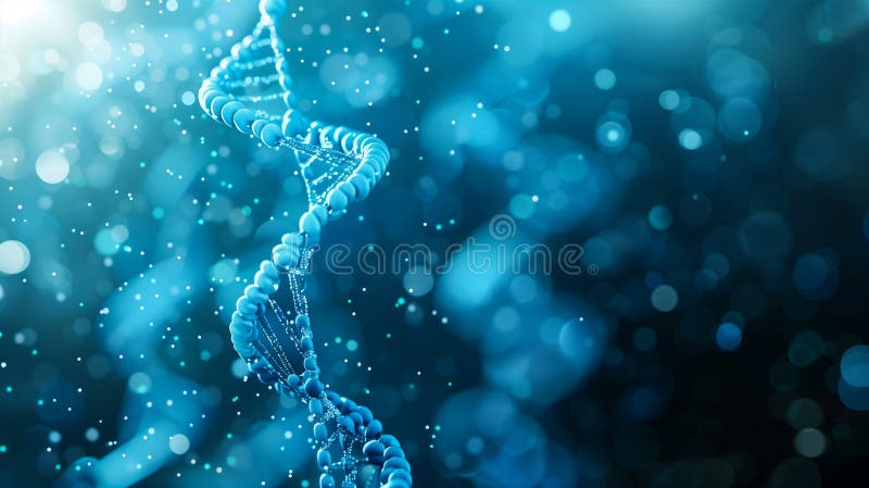 DNA Molecule on Transparent Digital Screen in Modern Laboratory ...