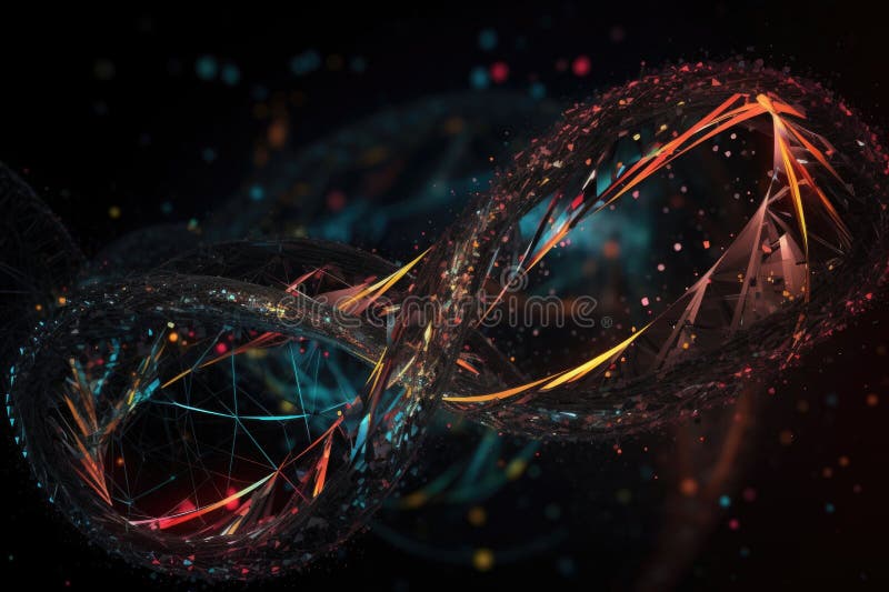 Dna Molecule, Twisted and Tangled into Complicated Structure Stock ...