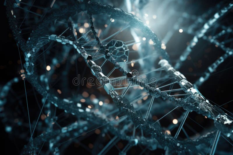 Dna Molecule, Twisted and Tangled into Complicated Structure Stock ...