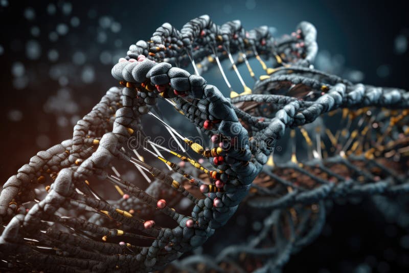 Dna Molecule, Twisted and Tangled into Complicated Structure Stock ...