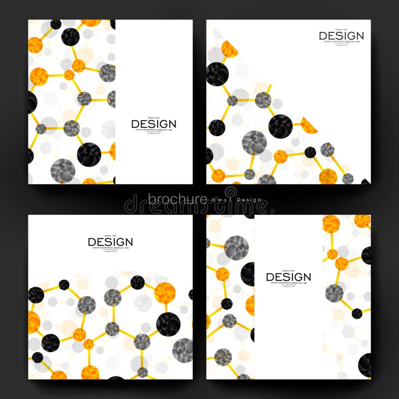 DNA Molecule Vector Brochure Template. Flyer Layout Stock Vector ...