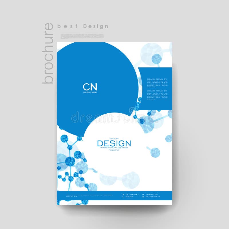 DNA Molecule Vector Brochure Template. Flyer Layout Stock Vector ...
