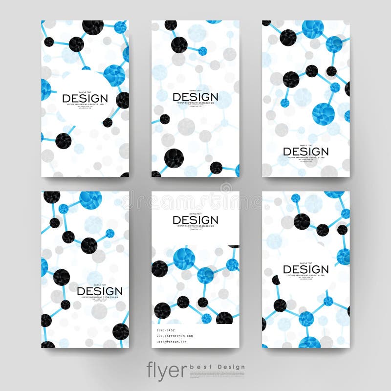 DNA Molecule Vector Brochure Template. Flyer Layout Stock Vector ...