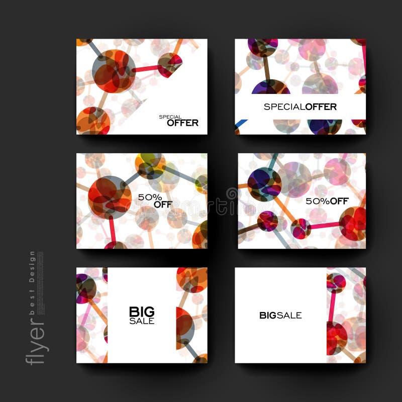 DNA Molecule Vector Brochure Template. Flyer Layout Stock Vector ...