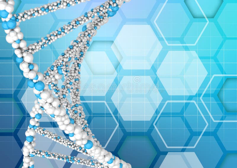 DNA Molecules on an Abstract Background Stock Illustration ...
