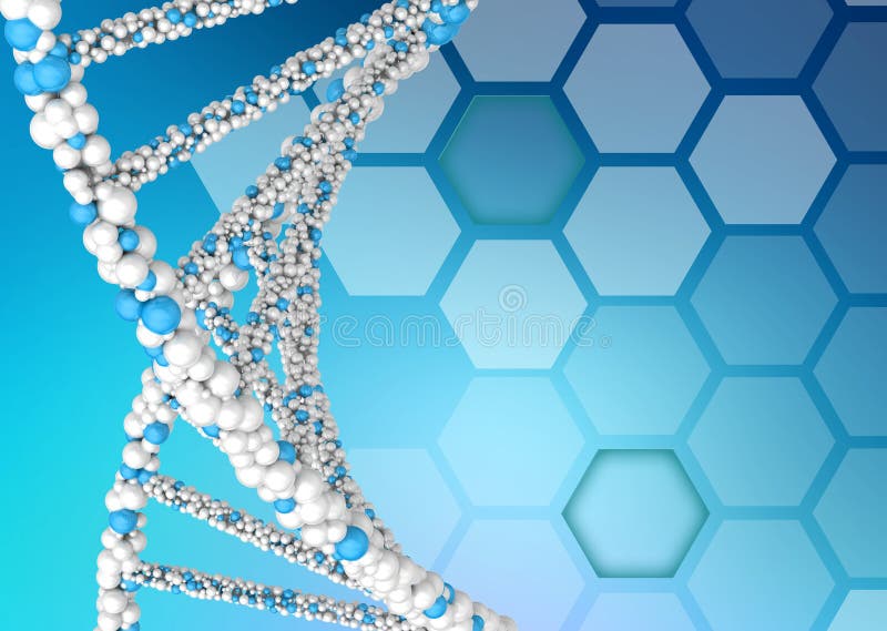 DNA Molecules on an Abstract Background Stock Illustration ...