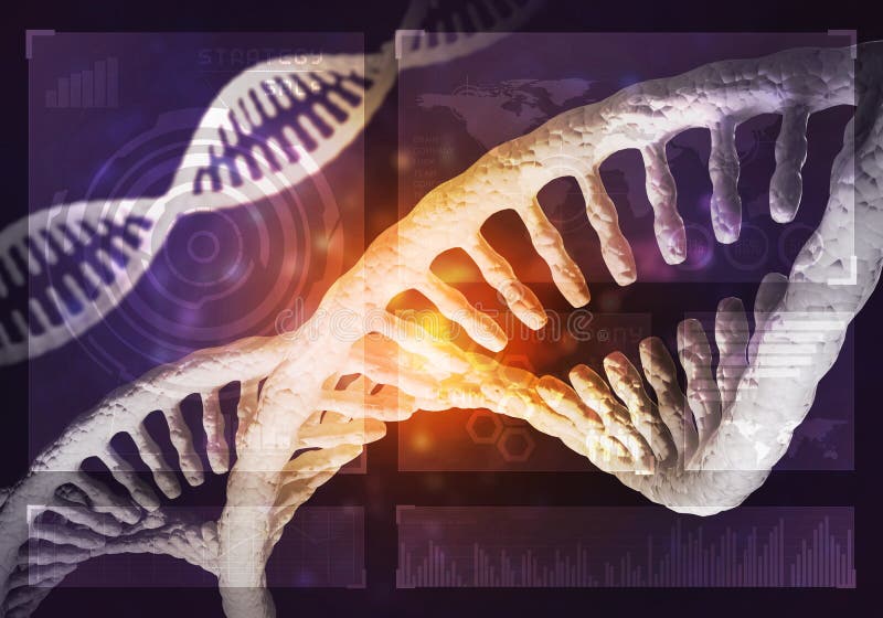 DNA molecules background stock illustration. Illustration of chemistry ...